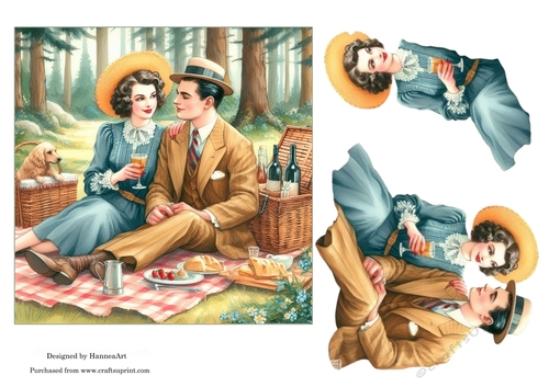 Vintage couple - CUP1305756_73451 | Craftsuprint