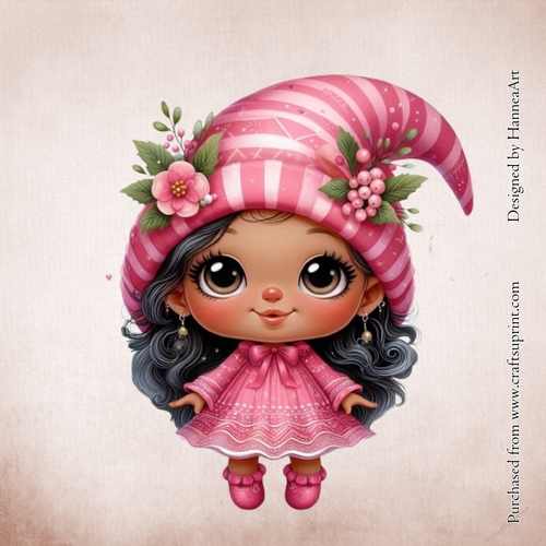 Cute gnome girl clipart - CUP1313501_73451 | Craftsuprint