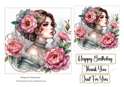 Vintage woman - CUP1320280_73451 | Craftsuprint