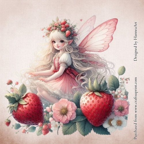 Strawberry fairy clipart - CUP1320762_73451 | Craftsuprint