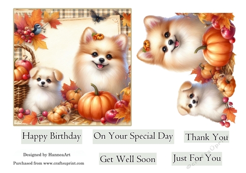 Autumn dog topper - CUP1324606_73451 | Craftsuprint