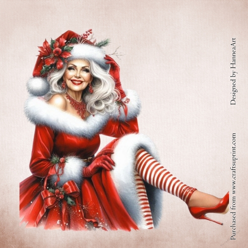 Christmas Lady poser - CUP1325098_73451 | Craftsuprint