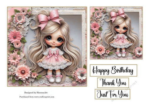Cute little girl topper - CUP1325140_73451 | Craftsuprint