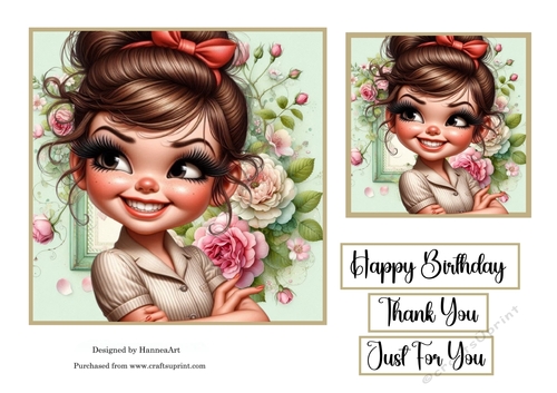 Girl topper - CUP1325219_73451 | Craftsuprint