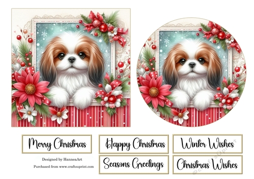 Cute dog topper - CUP1328649_73451 | Craftsuprint