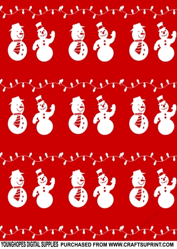 Cute Snowman Christmas Backing Paper - CUP726398_71176 | Craftsuprint