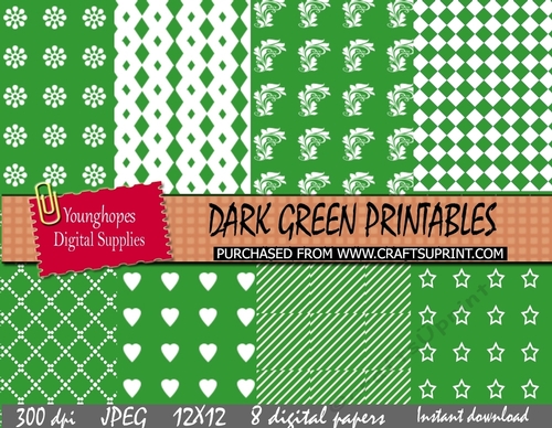 Pretty Dark Green Background Printable Paper - CUP726583_71176 ...