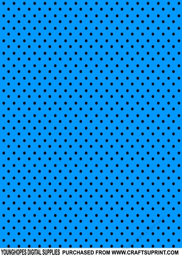 Blue and Black Polka Dots Printable Paper - CUP733011_71176 | Craftsuprint