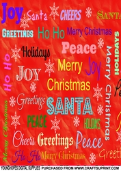 Merry Christmas Reindeer Backing Paper - CUP726390_71176 | Craftsuprint