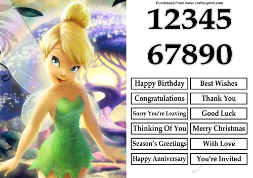 Tinkerbell A5 Quick Card - CUP804773_82225 | Craftsuprint