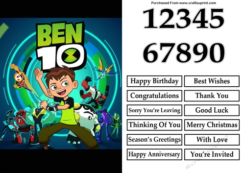 Ben 10 New Style A5 Quick Card - CUP811166_82225 | Craftsuprint