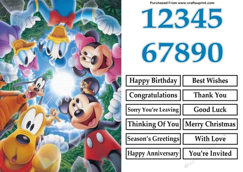 Disney Friends A5 Quick Card - CUP811169_82225 | Craftsuprint