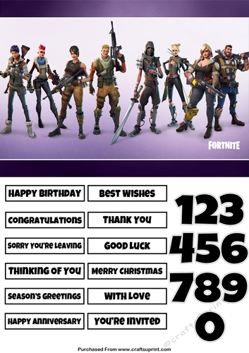 Fortnite 5 Quick Card Any Occasion - CUP912840_82225 | Craftsuprint