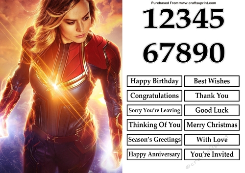 Captain Marvel Quick Card - CUP961575_82225 | Craftsuprint