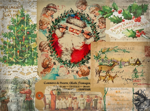 Vintage Christmas A4 Collage - CUP1014011_87679 | Craftsuprint
