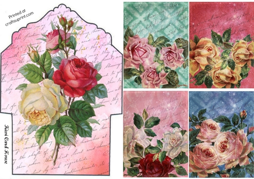 Vintage Rose Collage Sheet - CUP1037468_87679 | Craftsuprint
