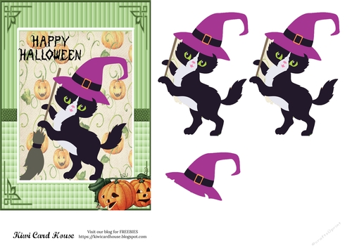 Halloween Cat Card Front - CUP1171494_87679 | Craftsuprint