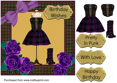 Punk Pretty - Purple Dress - CUP894944_87679 | Craftsuprint