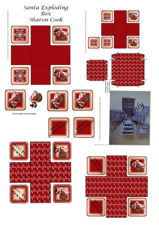 Santa Exploding Box - CUP374616_1779 | Craftsuprint