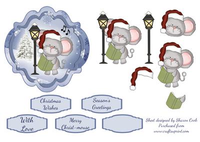 Merry Christ-mouse - CUP475281_1779 | Craftsuprint