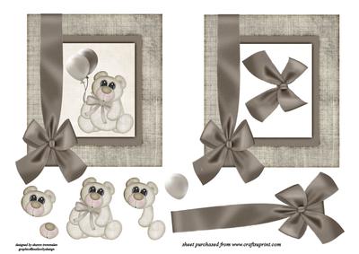 Teddy in Frame Step by Step - CUP110698_640 | Craftsuprint