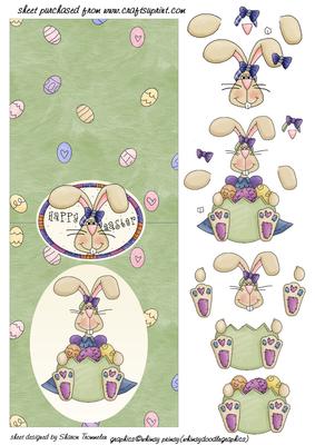 Easter Bunny Over the Edge - CUP197838_640 | Craftsuprint