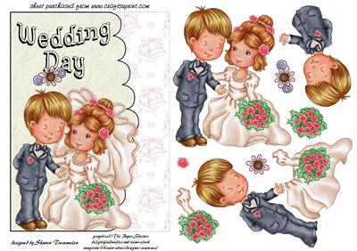 Wedding Day Bride and Groom Step by Step - CUP251928_640 | Craftsuprint