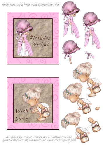 cute girl toppers sheet - CUP833344_640 | Craftsuprint