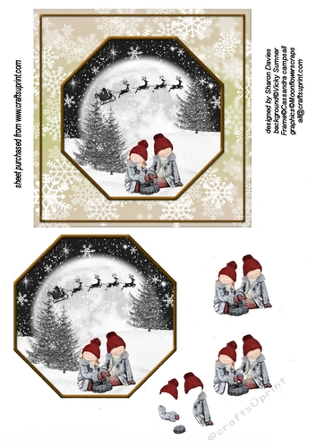 waiting for santa step by step topper sheet - CUP920354_640 | Craftsuprint