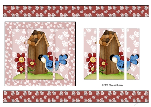 Home Tweet Home Topper Sheet - A4 - Birdhouse - set 4 - CUP1178897_1834 ...