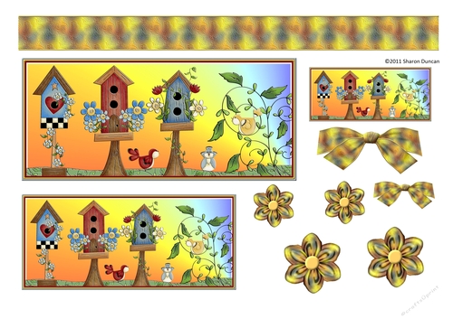 Home Tweet Home Topper Sheet - A4 - Birdhouse Trio - set 1 - CUP1178898 ...