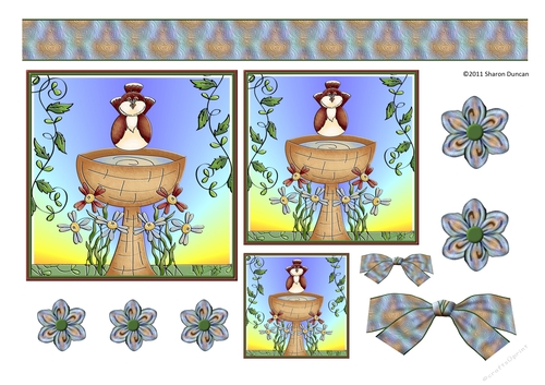 Home Tweet Home Topper Sheet - A4 - Birdbath - set 1 - CUP1178902_1834 ...