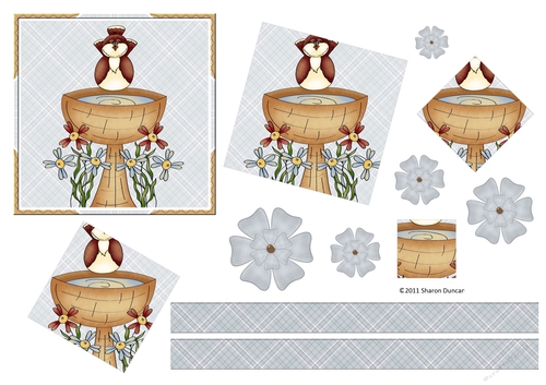 Home Tweet Home Topper Sheet - A4 - Birdbath - set 3 - CUP1178904_1834 ...