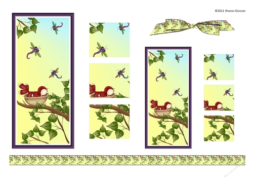 Home Tweet Home Topper Sheet - A4 - Bird on branch - set 2 - CUP1178914 ...