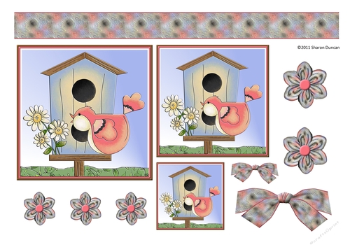 Home Tweet Home Topper Sheet - A4 - Pink bird - set 1 - CUP1178933_1834 ...