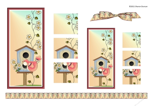 Home Tweet Home Topper Sheet - A4 - Pink bird - set 2 - CUP1178935_1834 ...