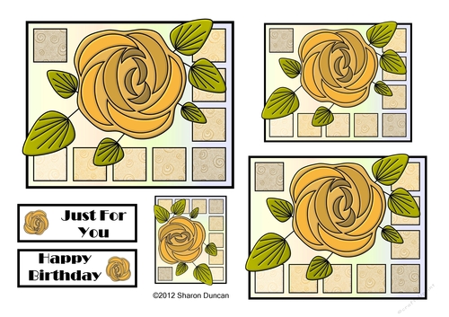 NOUVEAU ROSE - Pretty Nouveau Rose Toppers - Yellow - CUP788253_1834 ...