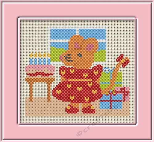 Party Mouse - Cross Stitch Chart - CUP805653_1834 | Craftsuprint