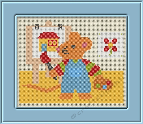 Painter Mouse - Cross Stitch Chart - CUP805654_1834 | Craftsuprint
