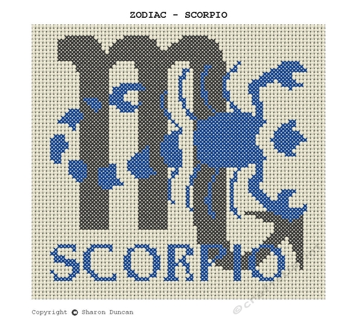Star Sign Zodiac Cross Stitch Chart - Scorpio - CUP879000_1834 ...