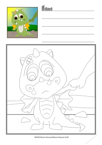 Dragon Dayz Copy Colouring Page for Kids - Helping Hand - CUP879217 ...
