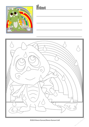 Dragon Dayz Copy Colouring Page for Kids - Rainbow - CUP879218_1834 ...