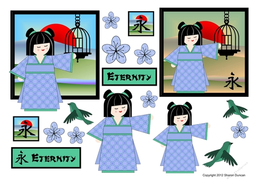Kanji Kisses Oriental Topper Sheet and A4 Backing Paper - ETERNITY ...