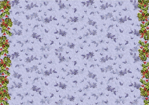 VINTAGE CHRISTMAS BACKING PAPER A4 - Holly Border - Blue - CUP943710 ...