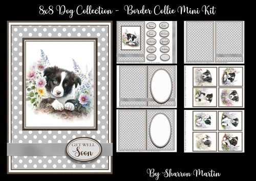 A5 Border Collie Mini Kit - x6 A4 sheets - CUP1210153_1495 | Craftsuprint