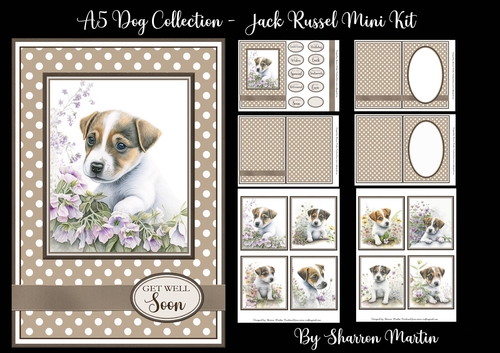 A5 Jack Russell Dog Collection Mini Kit - x6 A4 Sheets - CUP1212089 ...
