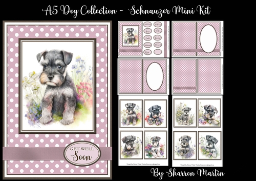 A5 Schnauzer Dog Collection Mini Kit - x6 A4 Sheets - CUP1212107_1495 ...