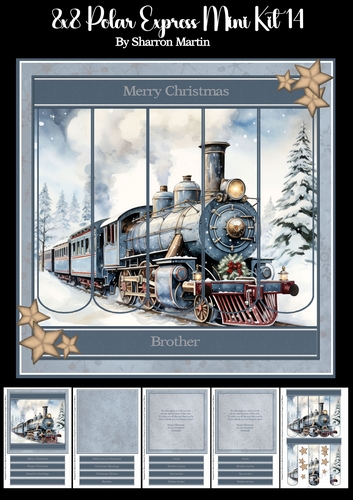 8x8 Polar Express Bookmark Panel Mini Kit - x5 A4 Sheets - CUP1230376 ...
