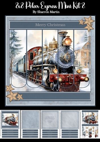 8x8 Polar Express Bookmark Panel Mini Kit 8 - x5 A4 Sheets - CUP1230849 ...