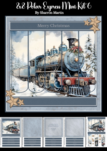 8x8 Polar Express Bookmark Panel Mini Kit 6 - x5 A4 Sheets - CUP1230851 ...
